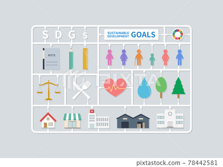SDGs Sustainable Development Goals Illustration... - Stock Illustration ...