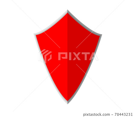 Red shield - Stock Illustration [78443231] - PIXTA