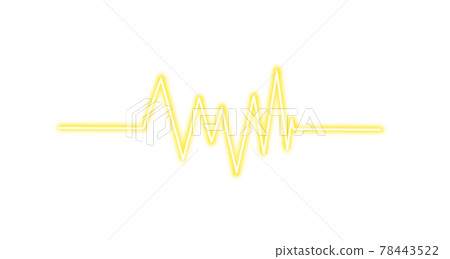 Heart rate line (yellow) - Stock Illustration [78443522] - PIXTA