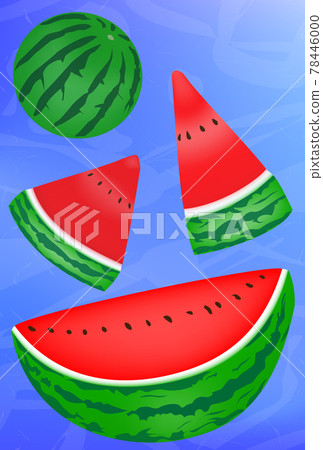 Watermelon (postcard illustration of summer... - Stock Illustration ...