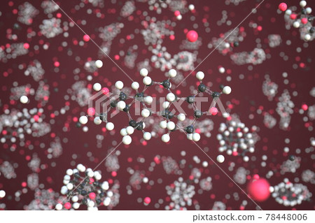 Cafestol molecule. Conceptual molecular model.... - Stock Illustration ...