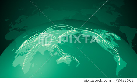 Green digital network earth image background - Stock Illustration ...