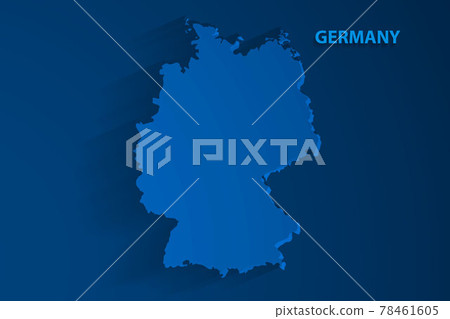 Blue Germany map background, vector,... - Stock Illustration [78461605 ...