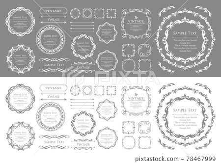 Elegant frame design set - Stock Illustration [78467999] - PIXTA