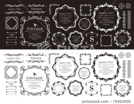 Elegant frame design set - Stock Illustration [78468000] - PIXTA
