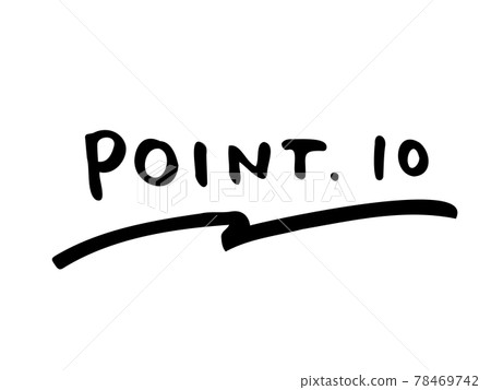 Cute POINT.10 point number / handwritten... - Stock Illustration ...