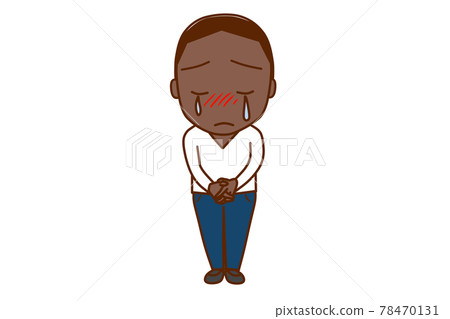 An African man who is sad... - Stock Illustration [78470131] - PIXTA
