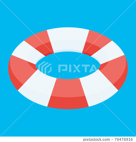 Simple and cute floating ring illustration flat... - Stock Illustration ...