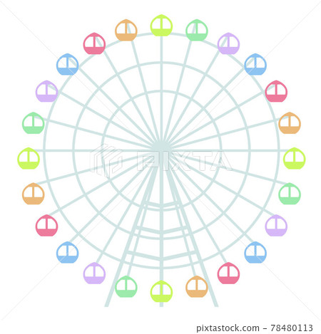 ferris wheel, vector, vectors - Stock Illustration [78480113] - PIXTA