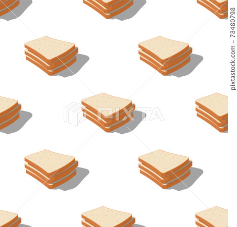 Bright realistic tasty toasts, breakfast pattern - Stock Illustration ...