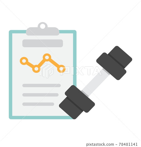 Sport training program flat icon, fitness - Stock Illustration ...