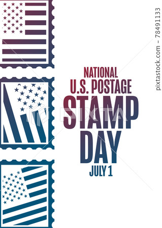 National U.S. Postage Stamp Day. July 1.... - Stock Illustration ...
