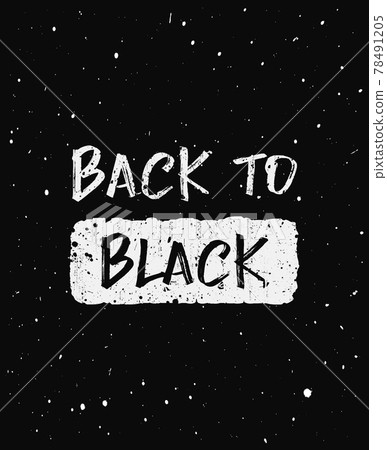 Back to black, trendy text art design for... - Stock Illustration ...