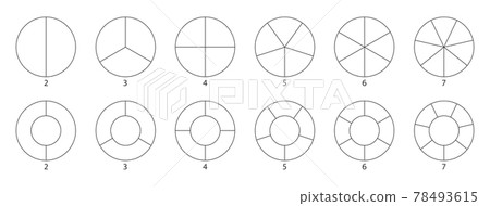 Segment slice sign. Wheel round diagram part.... - Stock Illustration [78493615] - PIXTA