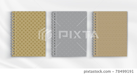 Set of geometric pattern notebook cover... - Stock Illustration ...