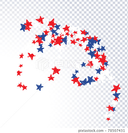Stars falling in colors of USA flag - Stock Illustration [78507431] - PIXTA