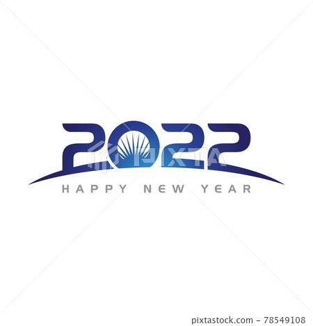 2022 new year icon vector illustration - Stock Illustration [78549108 ...
