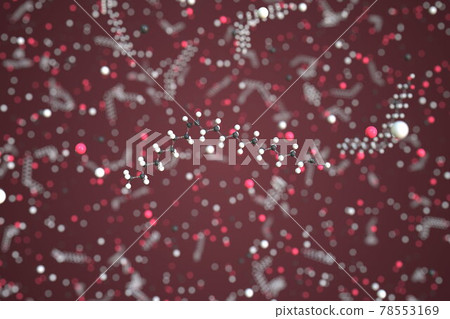 Erucic acid molecule made with balls,... - Stock Illustration [78553169 ...