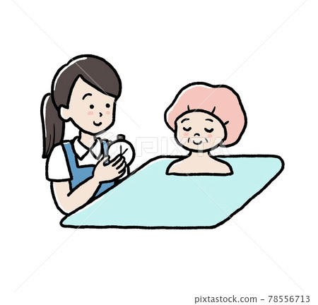 Illustration of bathing assistance - Stock Illustration [78556713] - PIXTA
