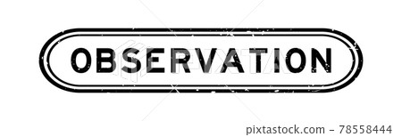 Grunge black observation word rubber seal stamp... - Stock Illustration ...