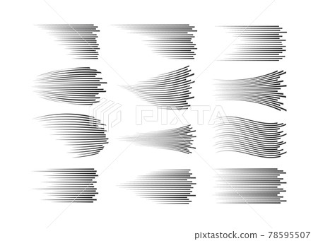 Speed lines isolated set. - Stock Illustration [78595507] - PIXTA