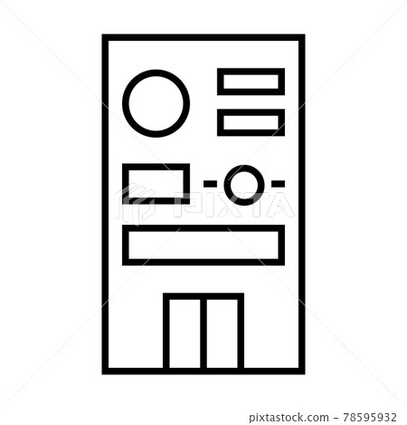 Simple vector icon for building - Stock Illustration [78595932] - PIXTA