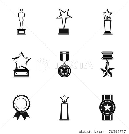 Lot icons set, simple style - Stock Illustration [78599717] - PIXTA