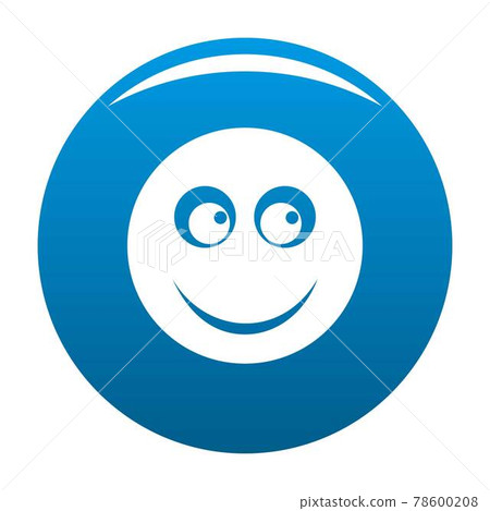 Smile icon blue vector - Stock Illustration [78600208] - PIXTA