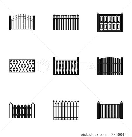 Partition icons set, simple style - Stock Illustration [78600451] - PIXTA