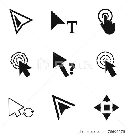 Click icons set, simple style - Stock Illustration [78600676] - PIXTA