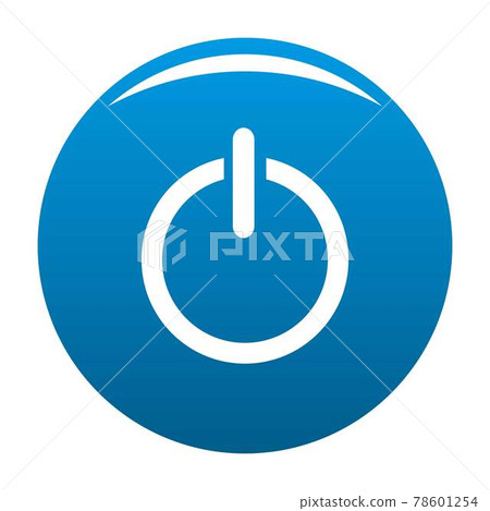 Power icon blue vector - Stock Illustration [78601254] - PIXTA