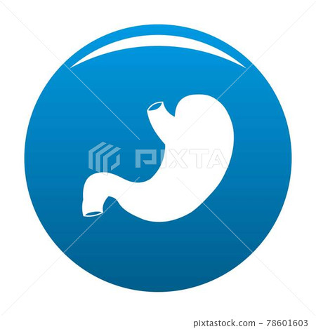 Stomach icon blue vector - Stock Illustration [78601603] - PIXTA