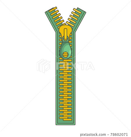 Big zip icon, cartoon style - Stock Illustration [78602071] - PIXTA