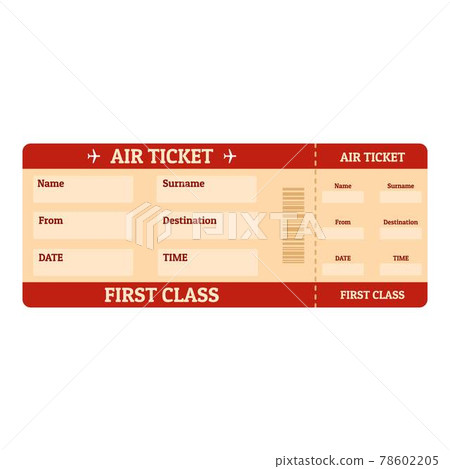 First class icon, flat style - Stock Illustration [78602205] - PIXTA