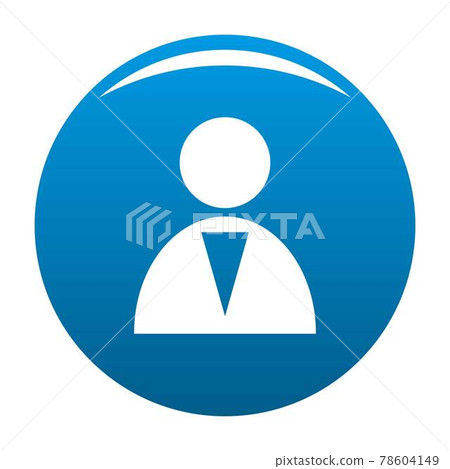 Man icon blue vector - Stock Illustration [78604149] - PIXTA