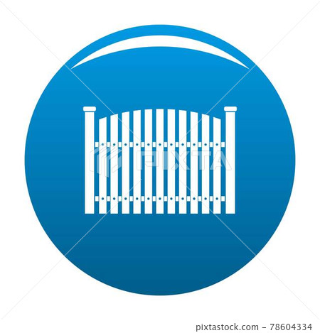 Wooden fence icon blue vector - Stock Illustration [78604334] - PIXTA