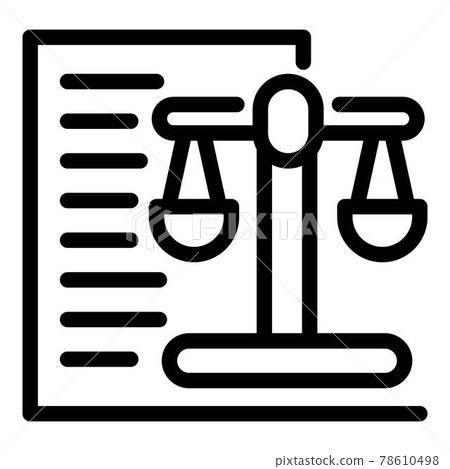 Responsibility balance icon, outline style - Stock Illustration ...