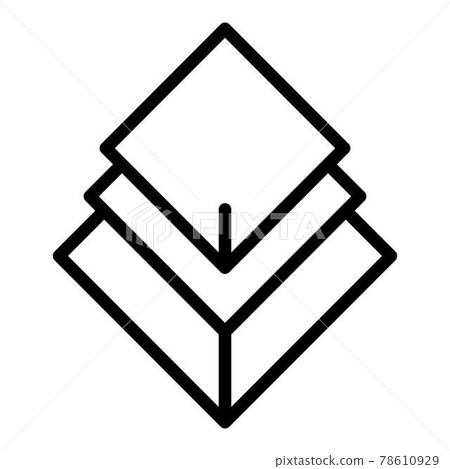 Regression layers icon, outline style - Stock Illustration [78610929 ...