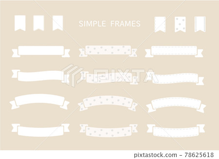 Simple ribbon frameset - Stock Illustration [78625618] - PIXTA