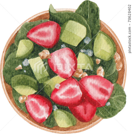 Healthy food watercolor - Stock Illustration [78628402] - PIXTA