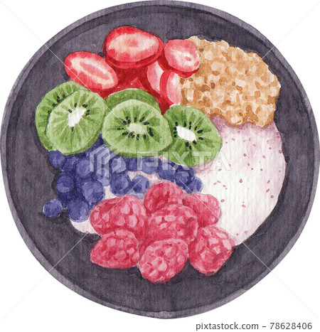 Healthy food watercolor - Stock Illustration [78628406] - PIXTA