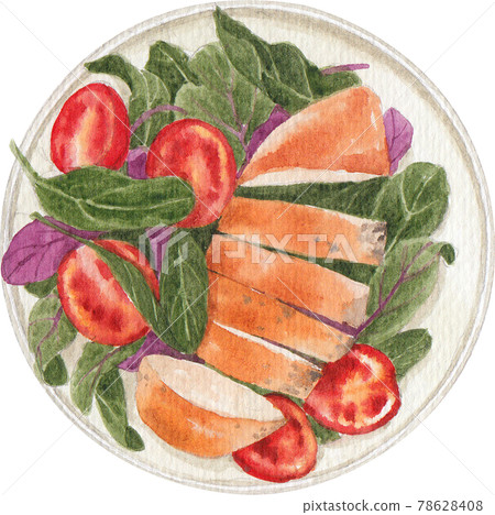 Healthy food watercolor - Stock Illustration [78628408] - PIXTA