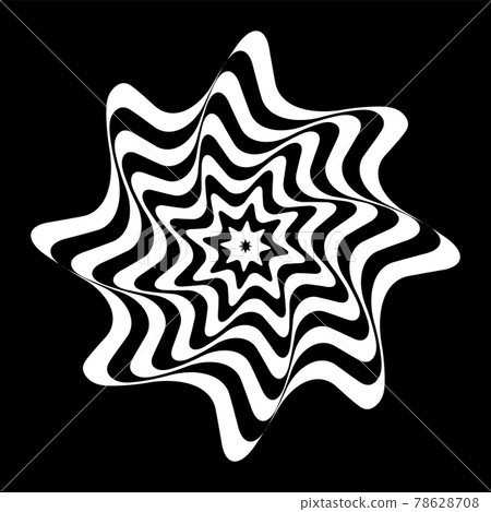 Op art design element. Illusion of twisting... - Stock Illustration ...