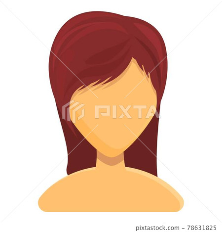 Modest women hairstyle icon, cartoon style - Stock Illustration ...