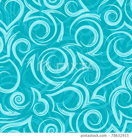 Vector turquoise geometric seamless pattern of... - Stock Illustration ...