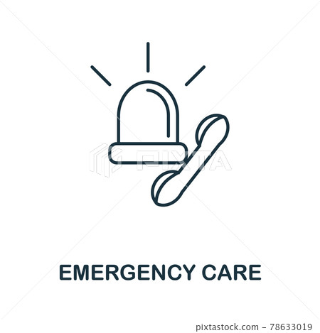Emergency Care line icon. Thin style element... - Stock Illustration ...