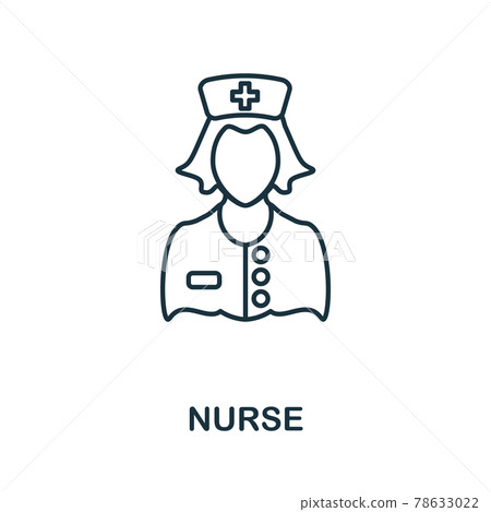 Nurse line icon. Thin style element from... - Stock Illustration ...