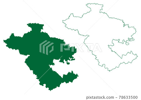 Ahmednagar district (Maharashtra State, Nashik... - Stock Illustration ...