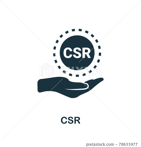 Csr icon. Simple creative element. Filled... - Stock Illustration ...