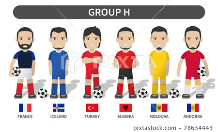 European soccer cup tournament qualifying draws... - Stock Illustration ...